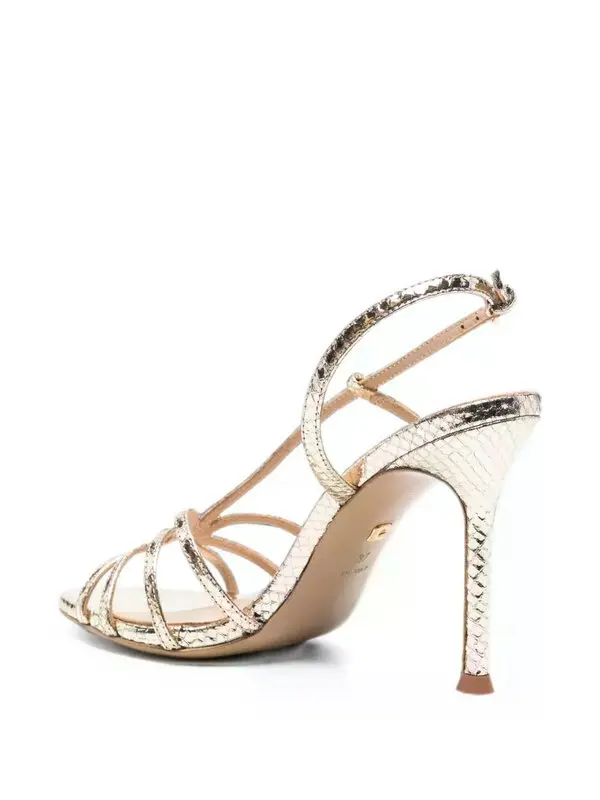 Lola Cruz Tati Snakeskin-effect Stiletto Sandals