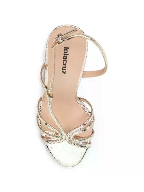 Lola Cruz Tati Snakeskin-effect Stiletto Sandals