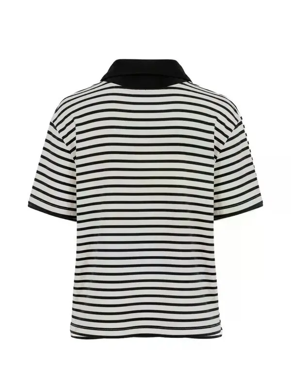 Xirena Kellie Striped Polo Top - White