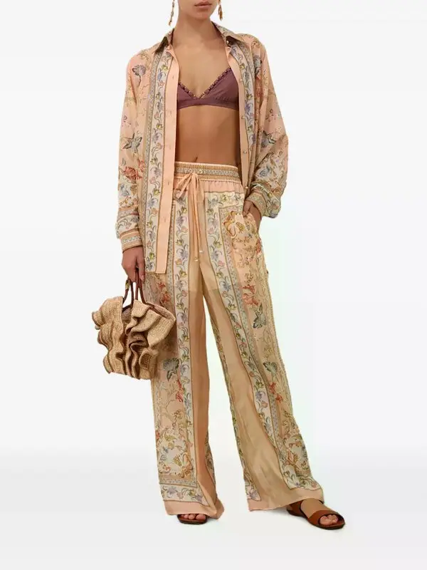 Zimmermann Roselight Relaxed Silk Habutae Shirt - Pink