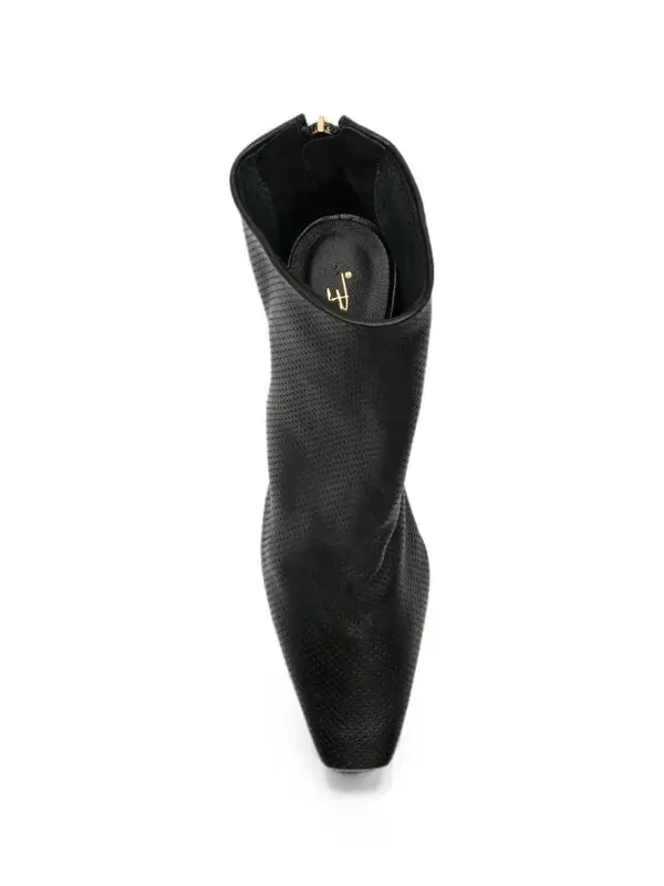 BIANCADI Perforated Leather Ankle Boots