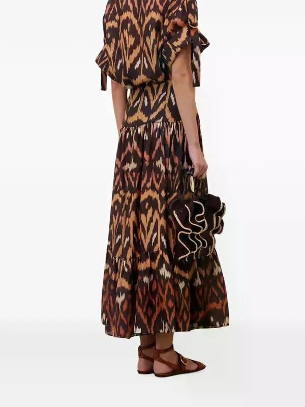 Zimmermann Aster Ikat-print Silk Shirt - Black
