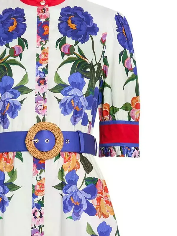 Borgo De Nor Floral Print Belted Maxi Dress