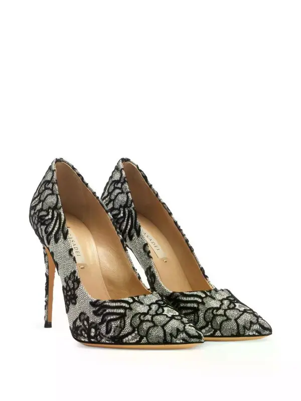 Casadei Julia Rigel Flocked Pumps