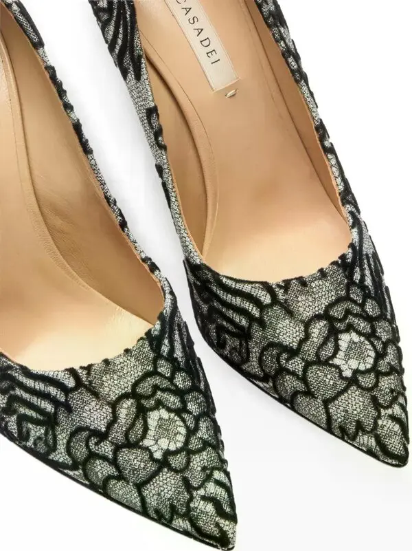 Casadei Julia Rigel Flocked Pumps