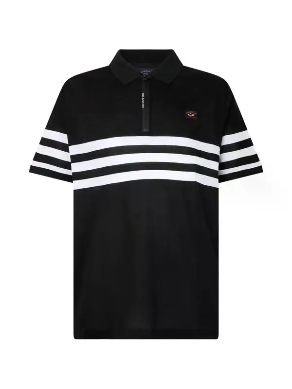 Paul & Shark Striped Zip-fastening Polo Shirt