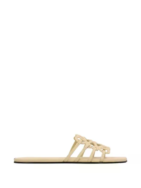 Loewe Petal Anagram Strass Sandals - Neutrals