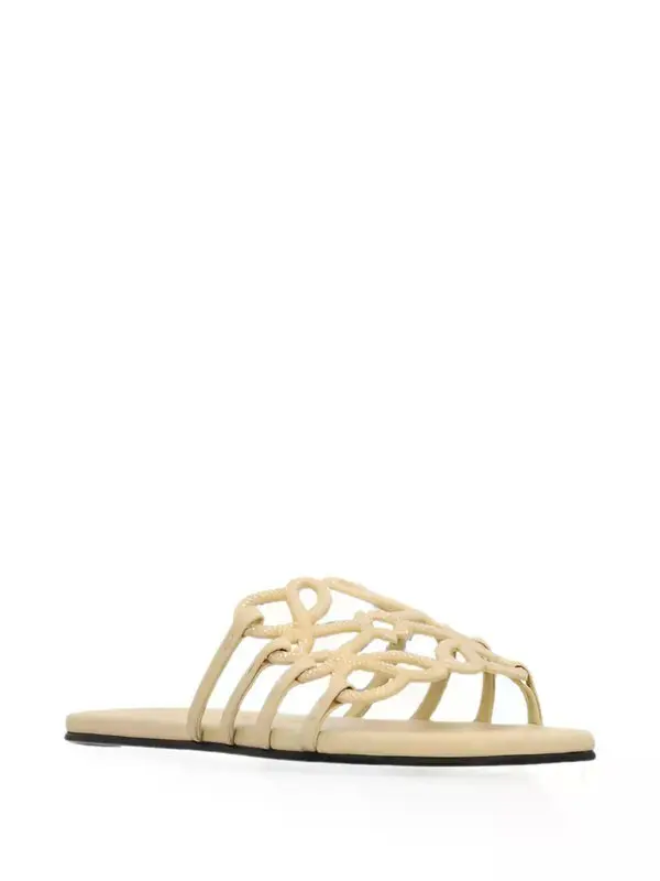 Loewe Petal Anagram Strass Sandals