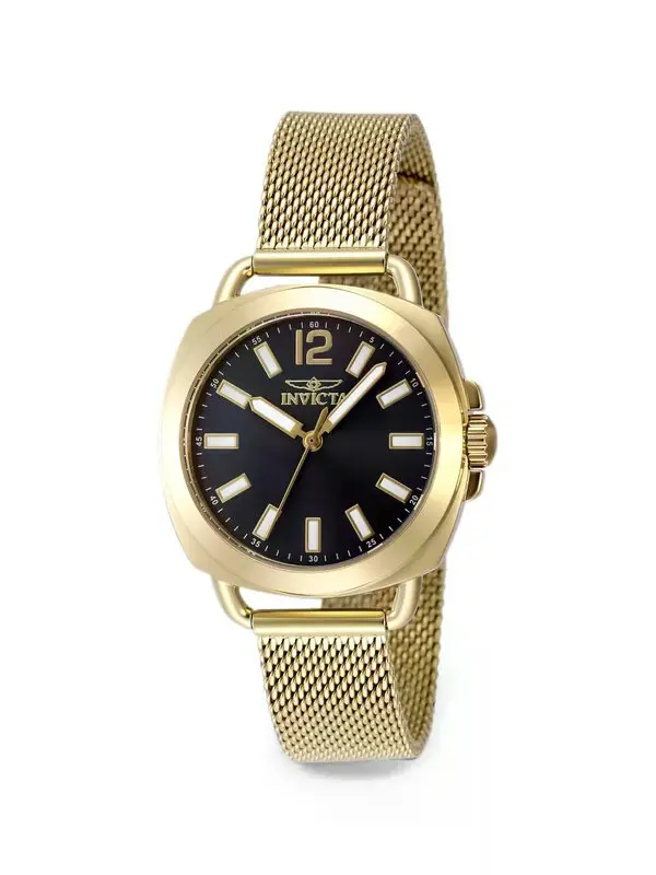 INVICTA Cushion-shape 32mm Watch With Charcoal Dial - Grey