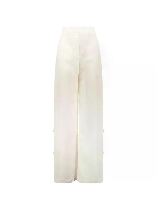 ELLERY Flared-leg Satin-finish Trousers