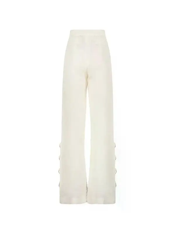 ELLERY Flared-leg Satin-finish Trousers