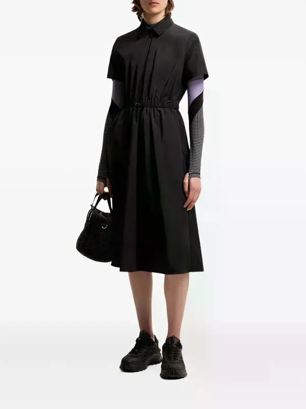 Moncler Drawstring Waist Zip-up Midi Dress