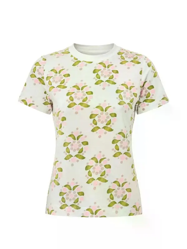 Cynthia Rowley Floral Print T-shirt - Neutrals