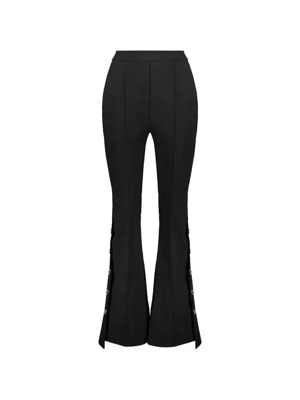 ELLERY Embellished Flared Trousers - Black