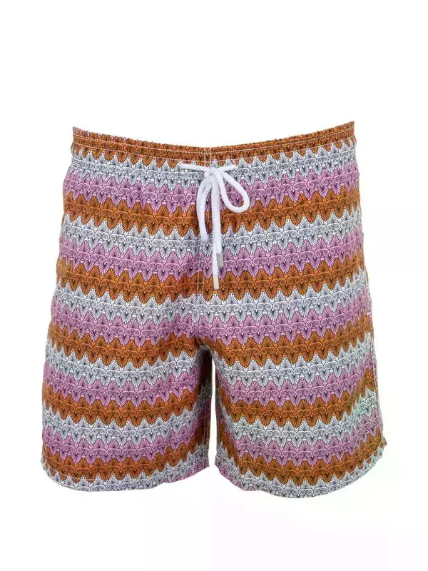 MARY KATRANTZOU Geometric Print Swim Shorts