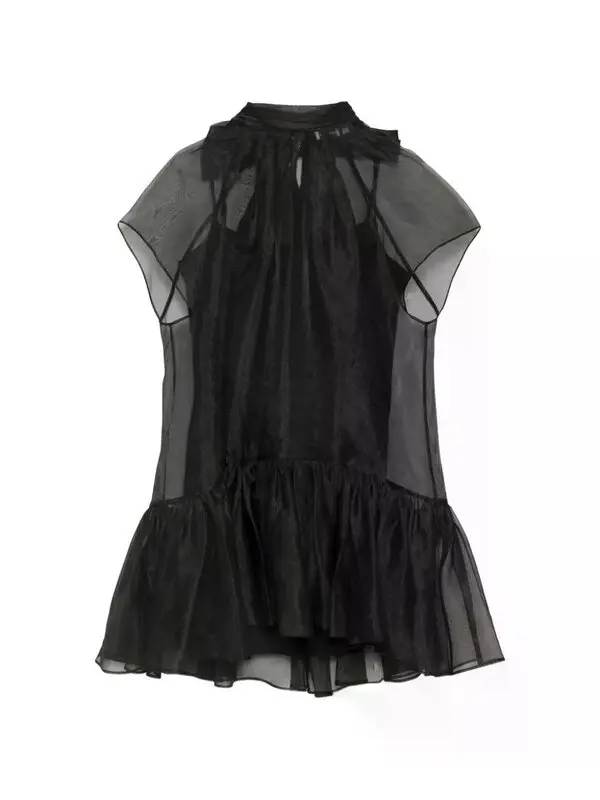 Simkhai Beaux Organza Mini Dress - Black
