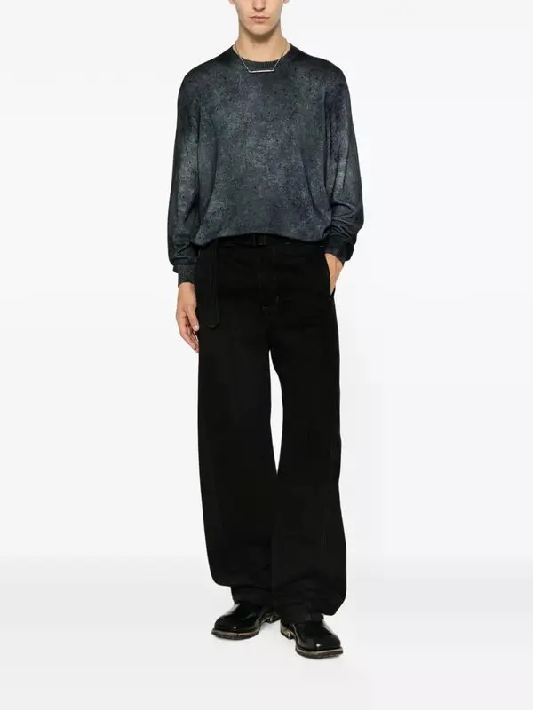Avant Toi Distressed Acid-wash Sweater