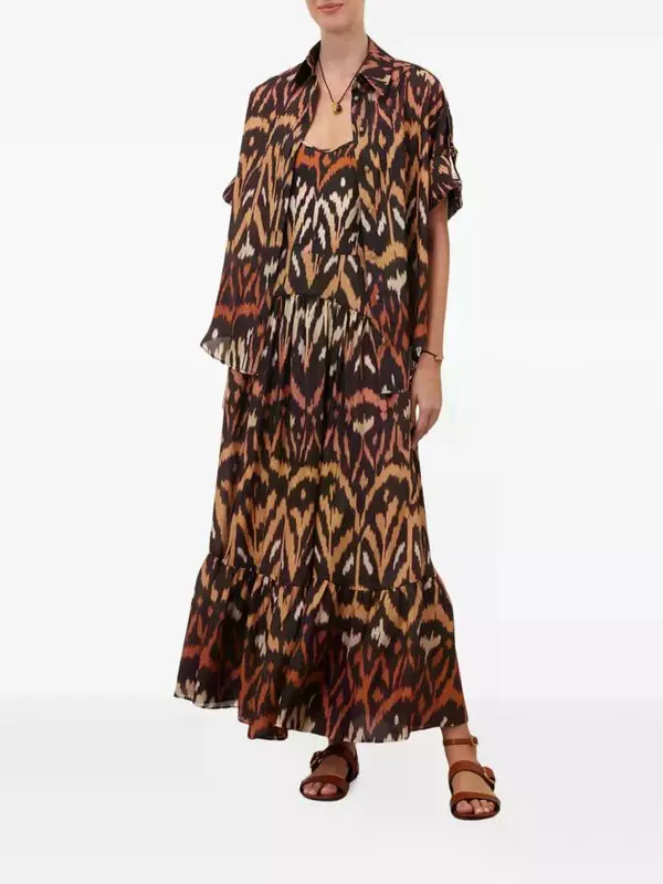 Zimmermann Aster Ikat-print Maxi Skirt