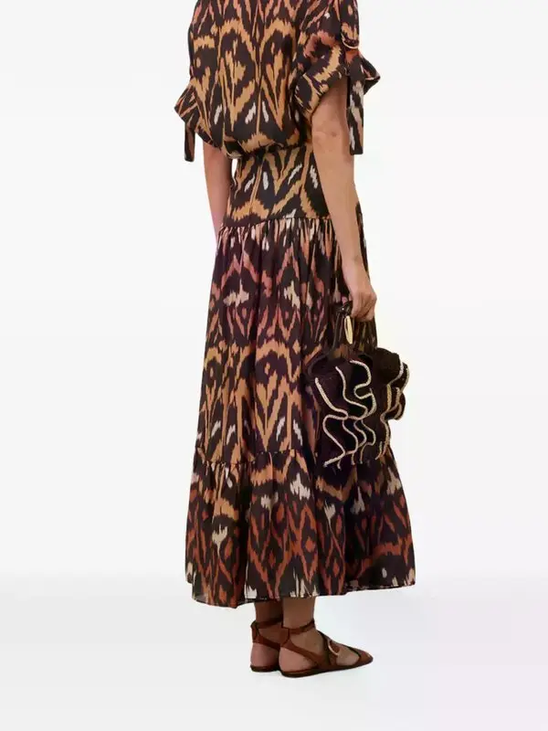 Zimmermann Aster Ikat-print Maxi Skirt