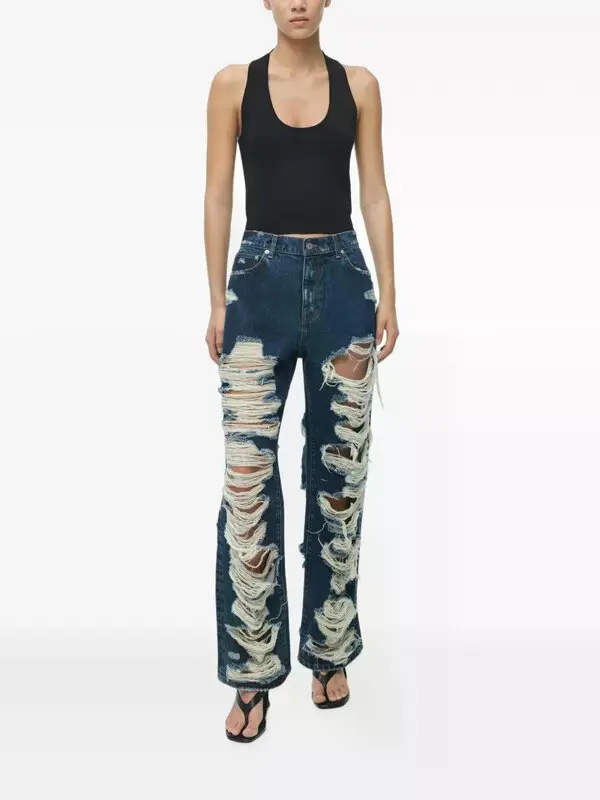 Simkhai Erie Distressed Jeans - Blue