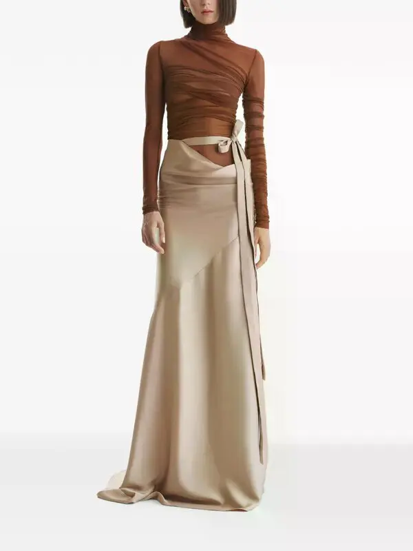2310 STUDIO Ruched Sheer Top