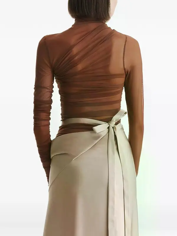 2310 STUDIO Ruched Sheer Top