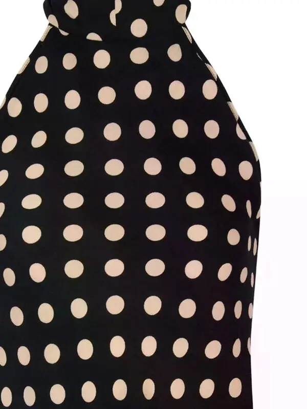OUD PARIS Halterneck Polka-dot Top