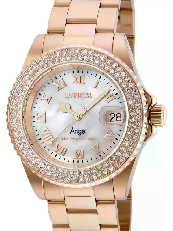 INVICTA Angel Crystal-bezel 40mm Watch