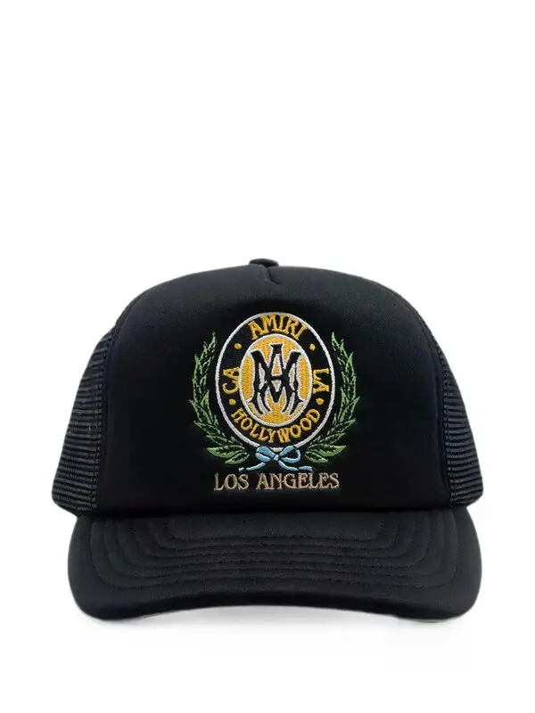 Amiri Logo-embroidered Trucker Hat - Black