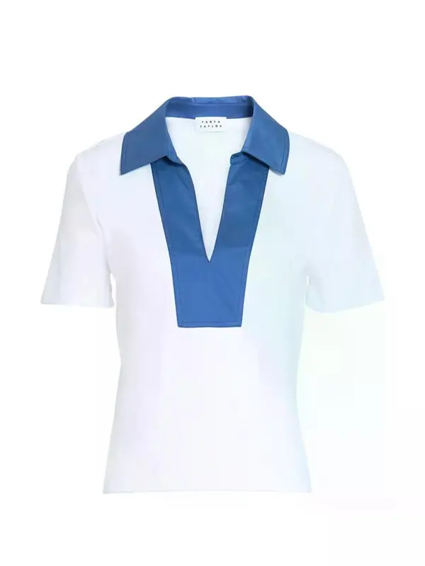 Tanya Taylor Melanie V-neck T-shirt - White