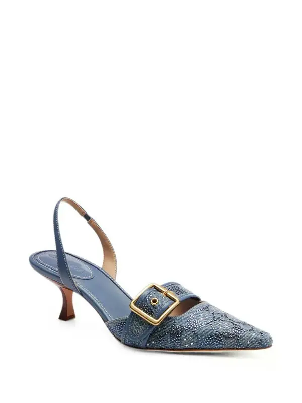 COACH Embellished Buckled Pumps