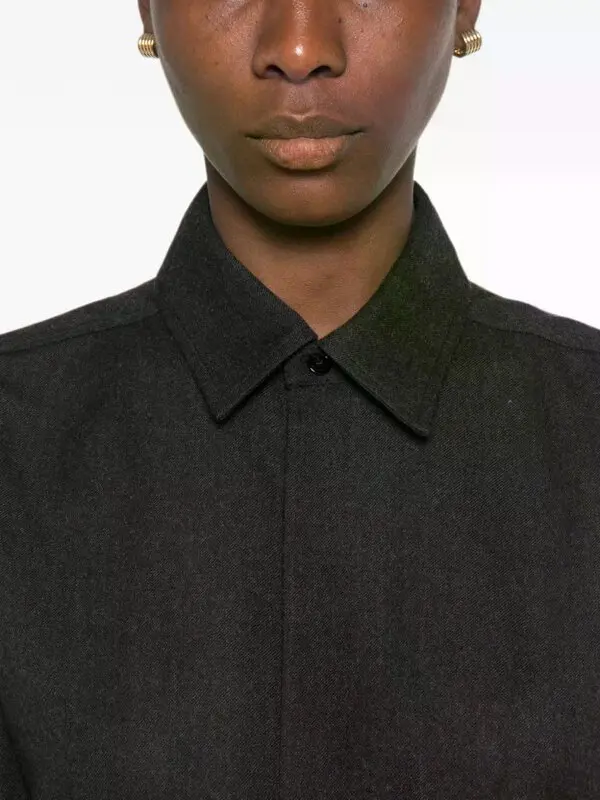 Victoria Beckham Dark Melange Effect Polo-collar Jumpsuit