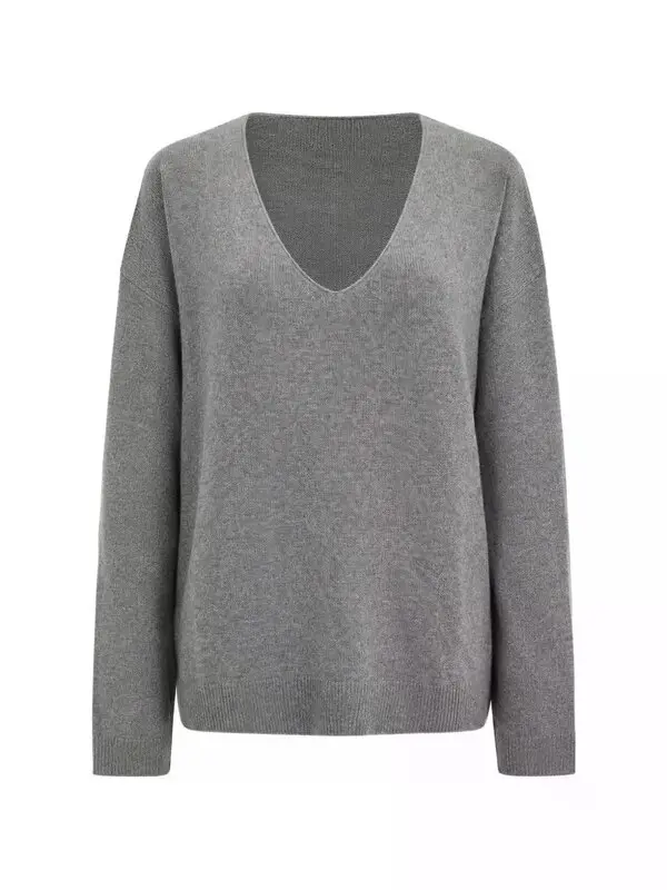 Le Kasha Knitted V-neck Sweater - Green