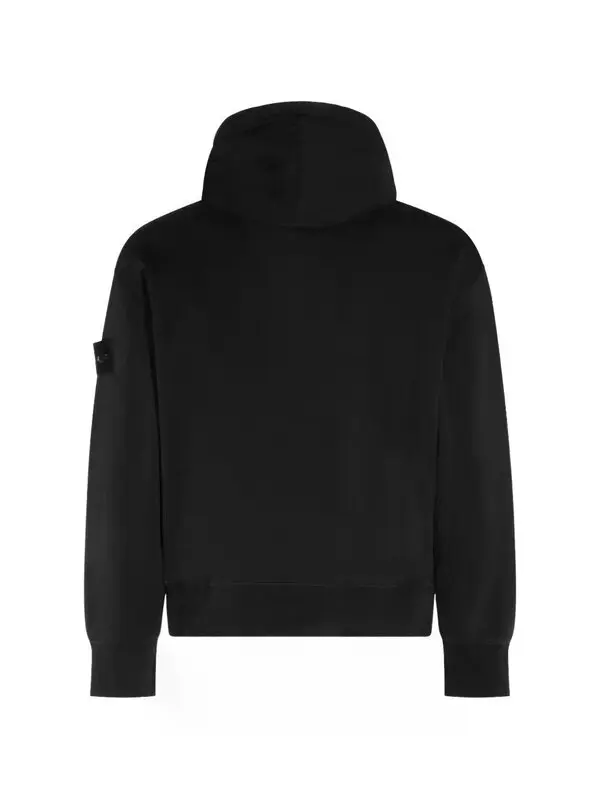 Stone Island Logo Patch Zip-up Hoodie