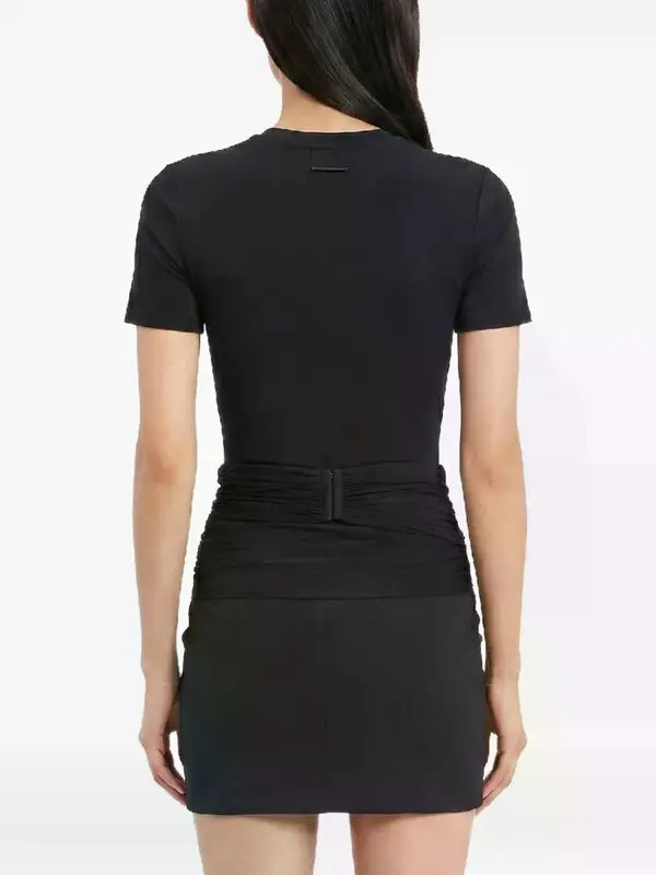 Wardrobe.NYC Ribbed Knit Short-sleeve Bodysuit