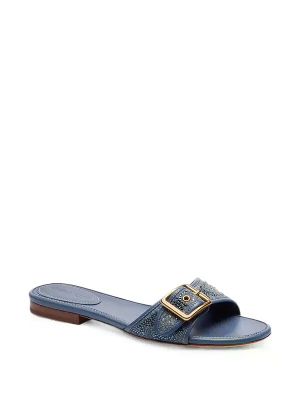 COACH Crystal Embellished Buckle-fastening Sandals - Blue