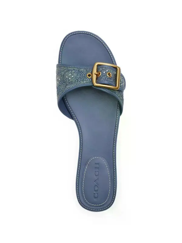 COACH Crystal Embellished Buckle-fastening Sandals