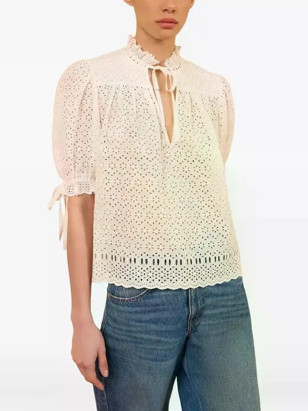 Ulla Johnson Alouette Broderie Anglaise Top - White