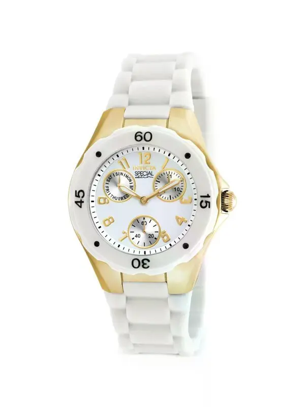INVICTA Angel 38mm Watch With Dial And Gold-tone Stainless Steel Case - White