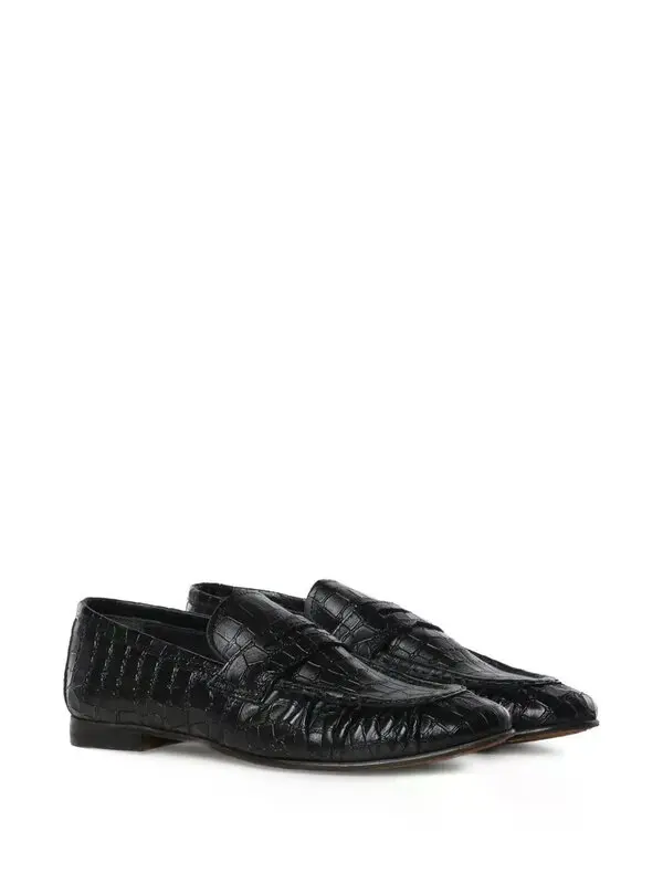 GIULIANO GALIANO Jacob Croc-effect Leather Loafers