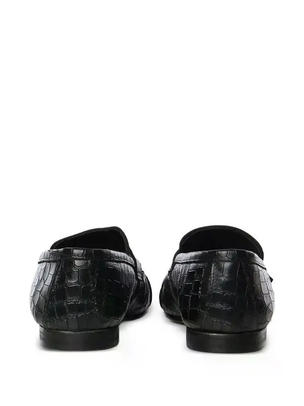 GIULIANO GALIANO Jacob Croc-effect Leather Loafers