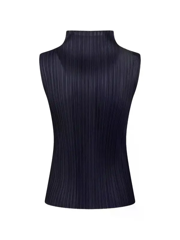 Issey Miyake High-neck Sleeveless Top
