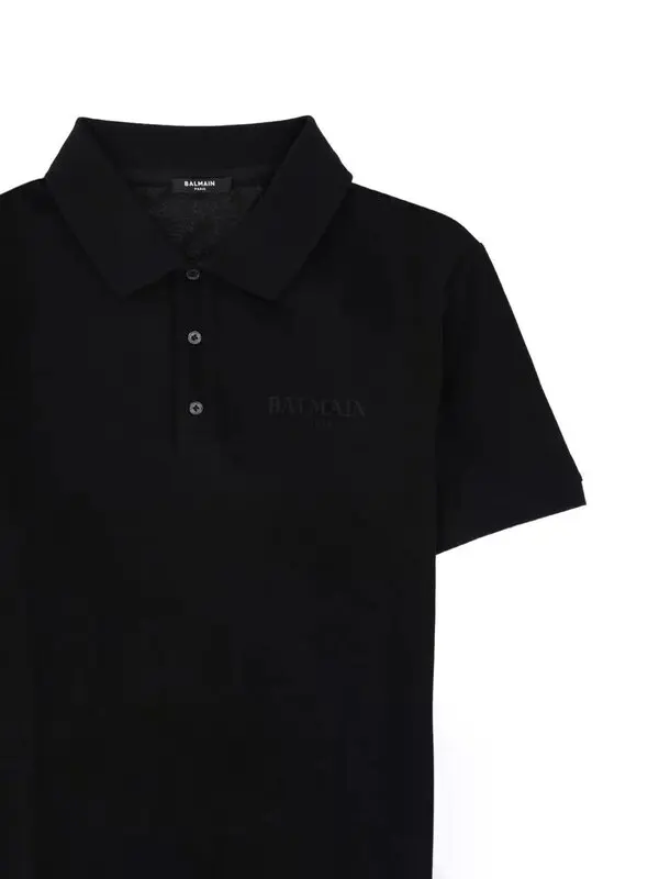 Balmain Logo-embroidered Polo Shirt