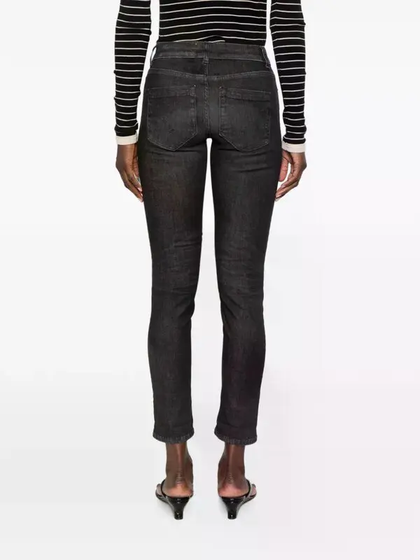 DONDUP Slim Cut Faded Effect Jeans