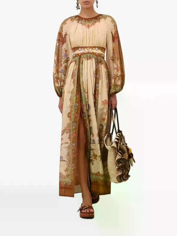 Zimmermann Floral-print Silk-blend Maxi Dress