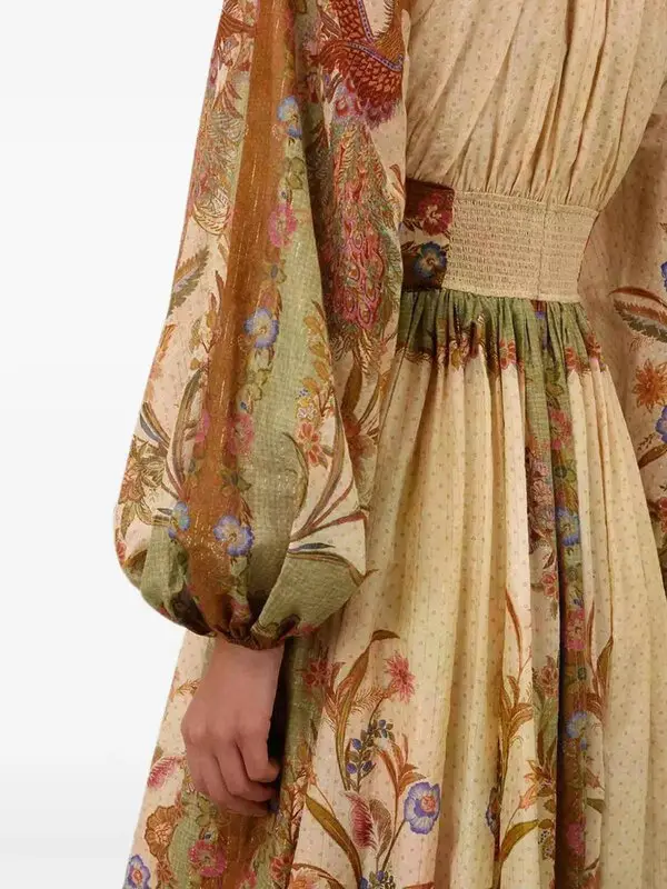 Zimmermann Floral-print Silk-blend Maxi Dress