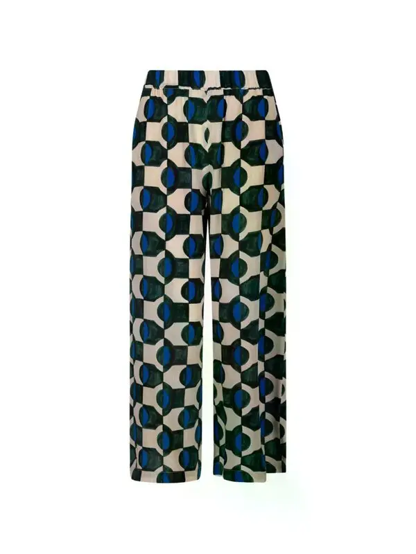Max Mara Geometric Print Palazzo Pants - Neutrals