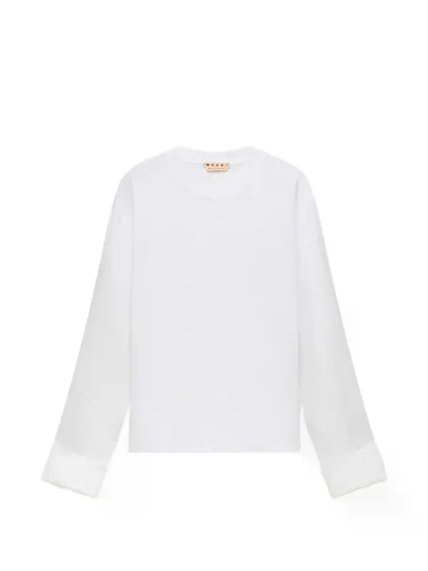 Marni Cotton T-shirt With Shirt Sleeves