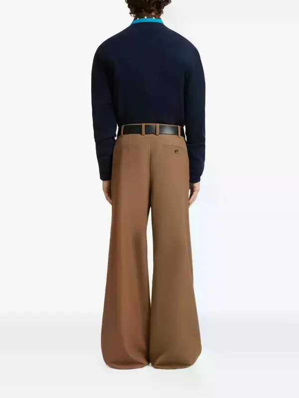 Marni Technical Wool Trousers With Buttoned Flap
