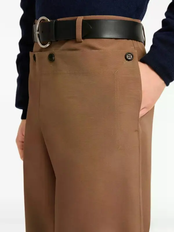 Marni Technical Wool Trousers With Buttoned Flap